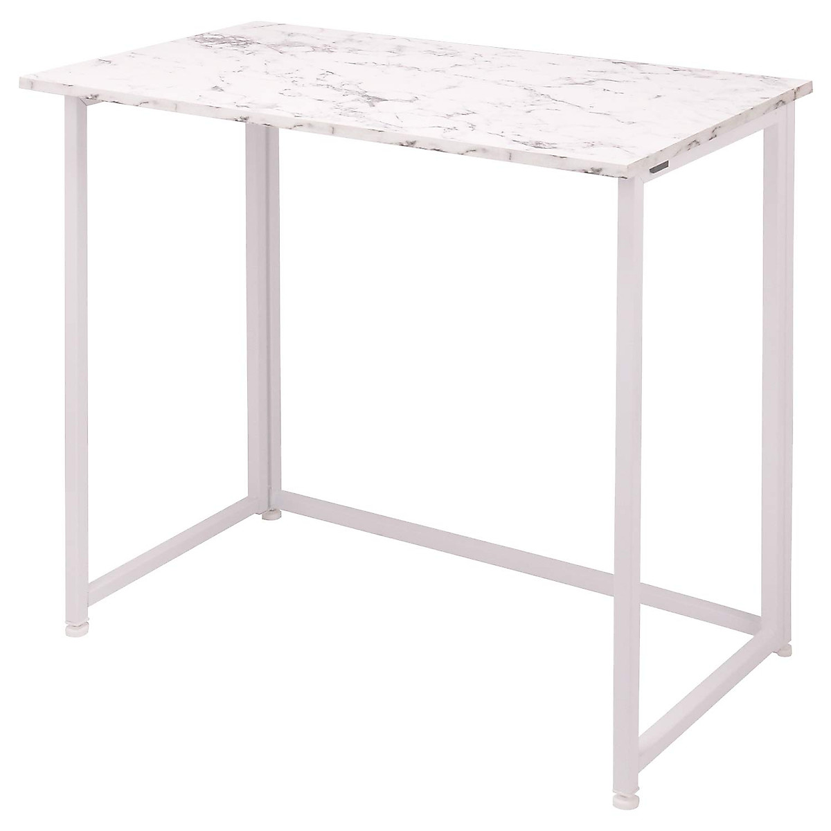 Leopard Outdoor Products Folding Computer Desk for Small Spaces, Space-Saving Home Office Desk, Foldable Computer Table, Laptop Table, Writing Desk, Compact Study Reading Table (Marble White)