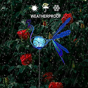 YJFWAL Peacock Solar Garden Lights Peacock Decor Garden Waterproof Peacock Solar Stake Lights Solar Pathway Lights for Patio, Halloween Decor, Lawn Decor