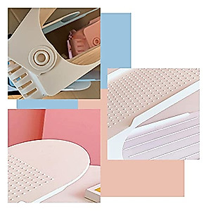 5 Pcs Shoe Slots Space Saver, Double Layer Shoe Slots Organizer, Shoe Stacker with 2 Different Height?4 Colors Available, Durable and Easy to Clean (Pink)