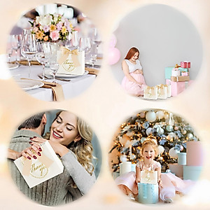 SHAIDOJIO 30Pack Small Thank You Gift Bags with Handle, Mini White Gift Bags Candy Bags Bulk with Bow Ribbon, Party Favor Bag for Wedding, Birthday, Bridal Shower, Baby Shower (5.5x2.5x4.7 Inch)