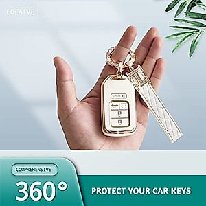 Compatible with Honda Key Fob Cover, Car Key Cover for Honda Civic Accord Pilot CRV Odyssey Key Fob Cover 2022 2021 2020 2019 2018-2013