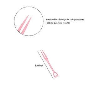 Disposable plastic fruit fork (500pcs) kids fruit fork mini dessert fork Cake fork Food fork Plate fork Birthday, party supplies