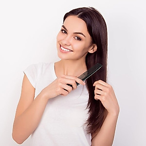 Etercycle 24 Pieces Pocket Hair Combs, 5 inch Unbreakable Black Comb Great for Travel Used on All Hair Types - Men's Hair, Women's Hair, Beard, Mustache and Sideburns