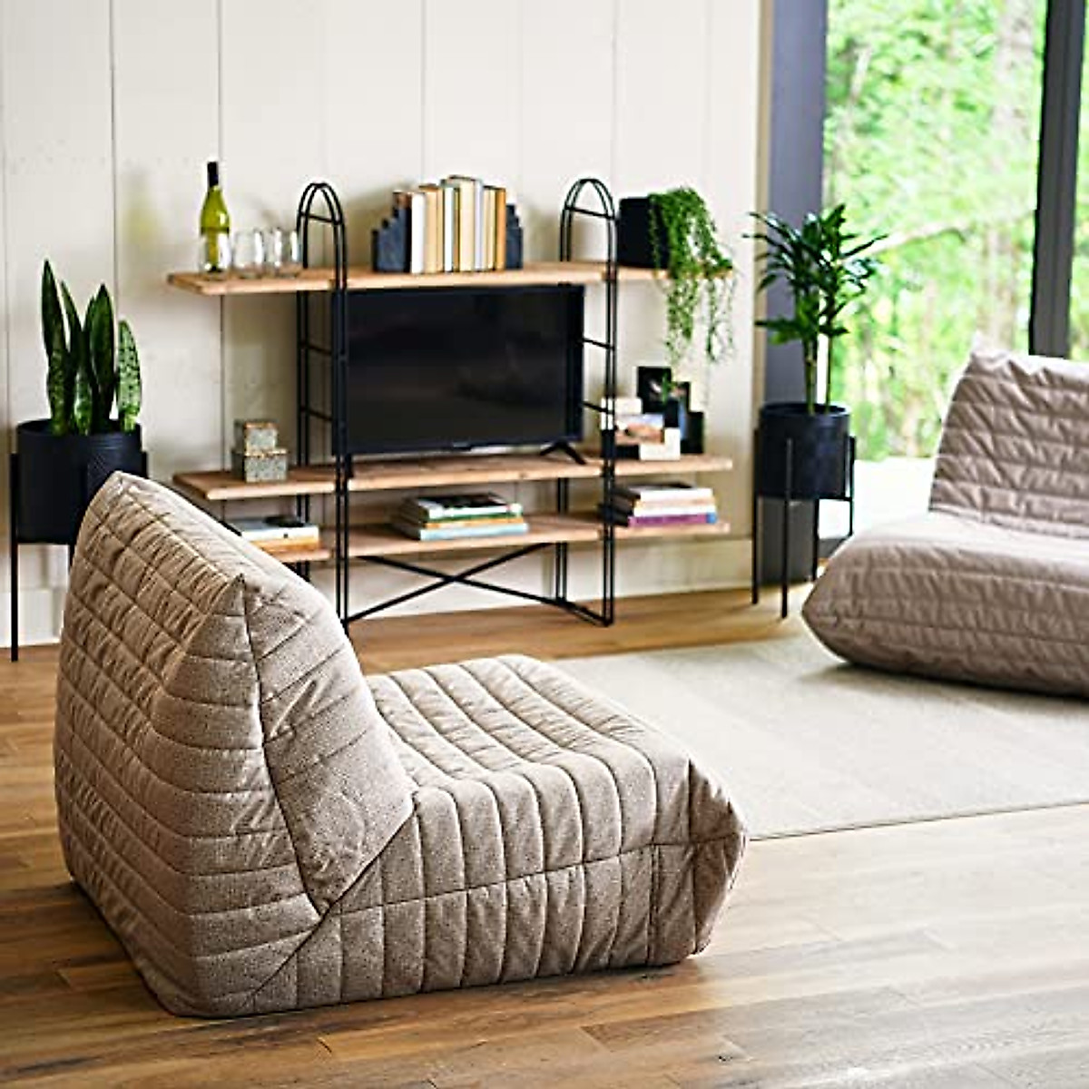 Main + Mesa Eitri Wood and Metal Adjustable Shelving Unit, Nordic Fir