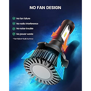 Marsauto 9006 Bulbs HB4 HB4U 9006XS Fog Bulb, 12 CSP Chips Cool Bright, Pack of 2