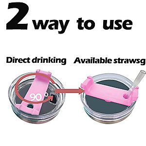 40 oz Rainbow Tumbler with Handle and Straw with lid Stainless Steel Thermos Mug Coffee Cup Outdoor Sports Travel Sippy Mug Gift Sparkling powder (rainbow Pink)
