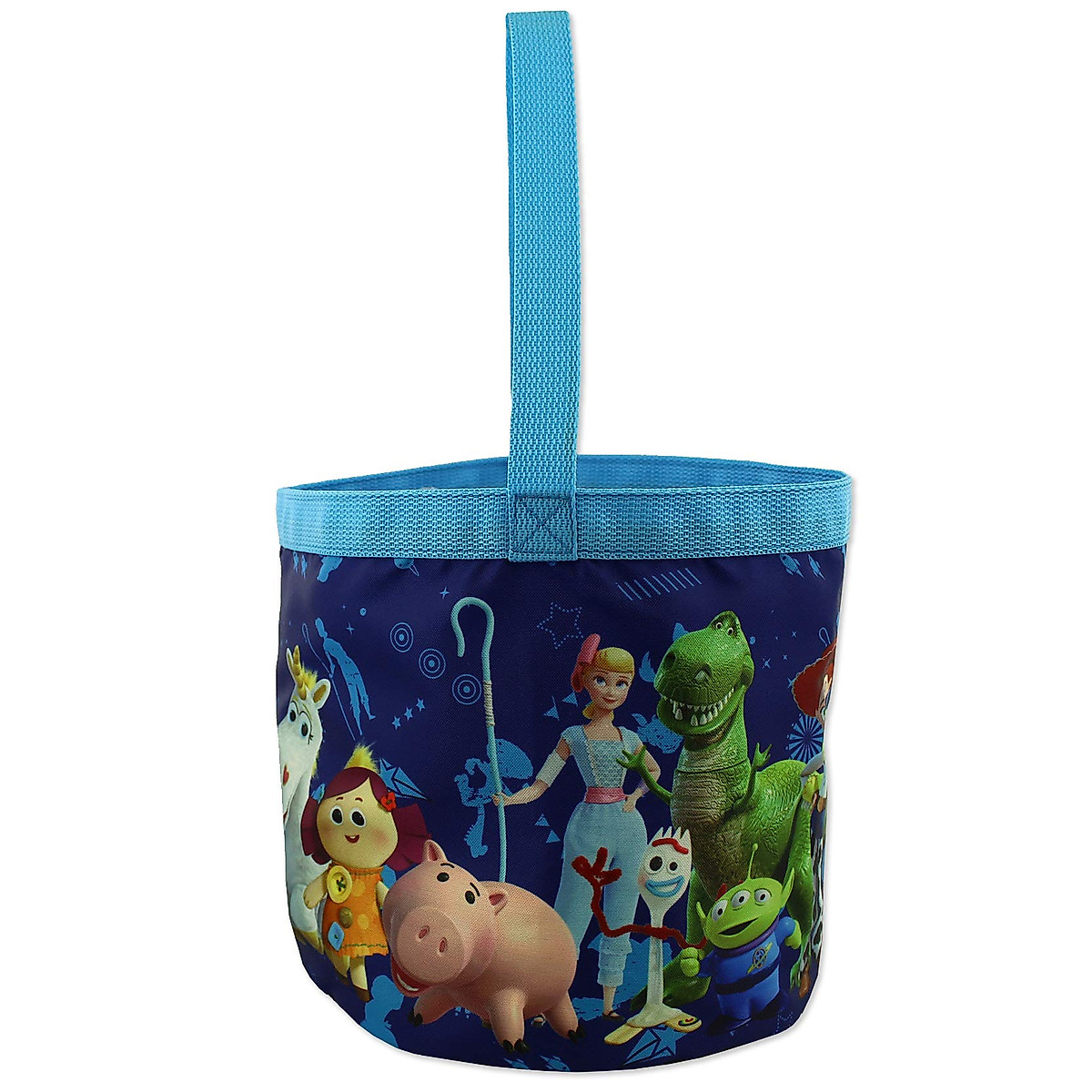 Disney Toy Story 4 Boys Girls Collapsible Nylon Gift Basket Bucket Tote Bag (One Size, Toy Story 4)
