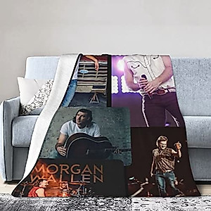 Morgan Wallen Photo Collage Blanket Super Soft Lightweight Warm Throw Blanket Flannel Blanket for Home Living Decor Sofa Couch Bed Bedroom Fans Gift 80x60 in