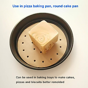 200 PCs 7.5 Inches Unbleached Parchment Paper Round for Air Fryer Liners, Steamer, Bread, Cake Pan, Cookie