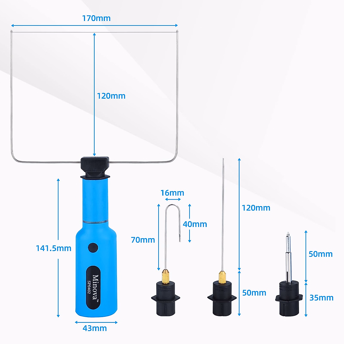 MINOVA 4 in 1 Cordless Hot Wire Foam Cutter 8V/2.0 Ah Built-in Battery Powered USB-C Charging Styrofoam Cutter Kit Luxury Foam Cutting Tool Foam Carving Tools