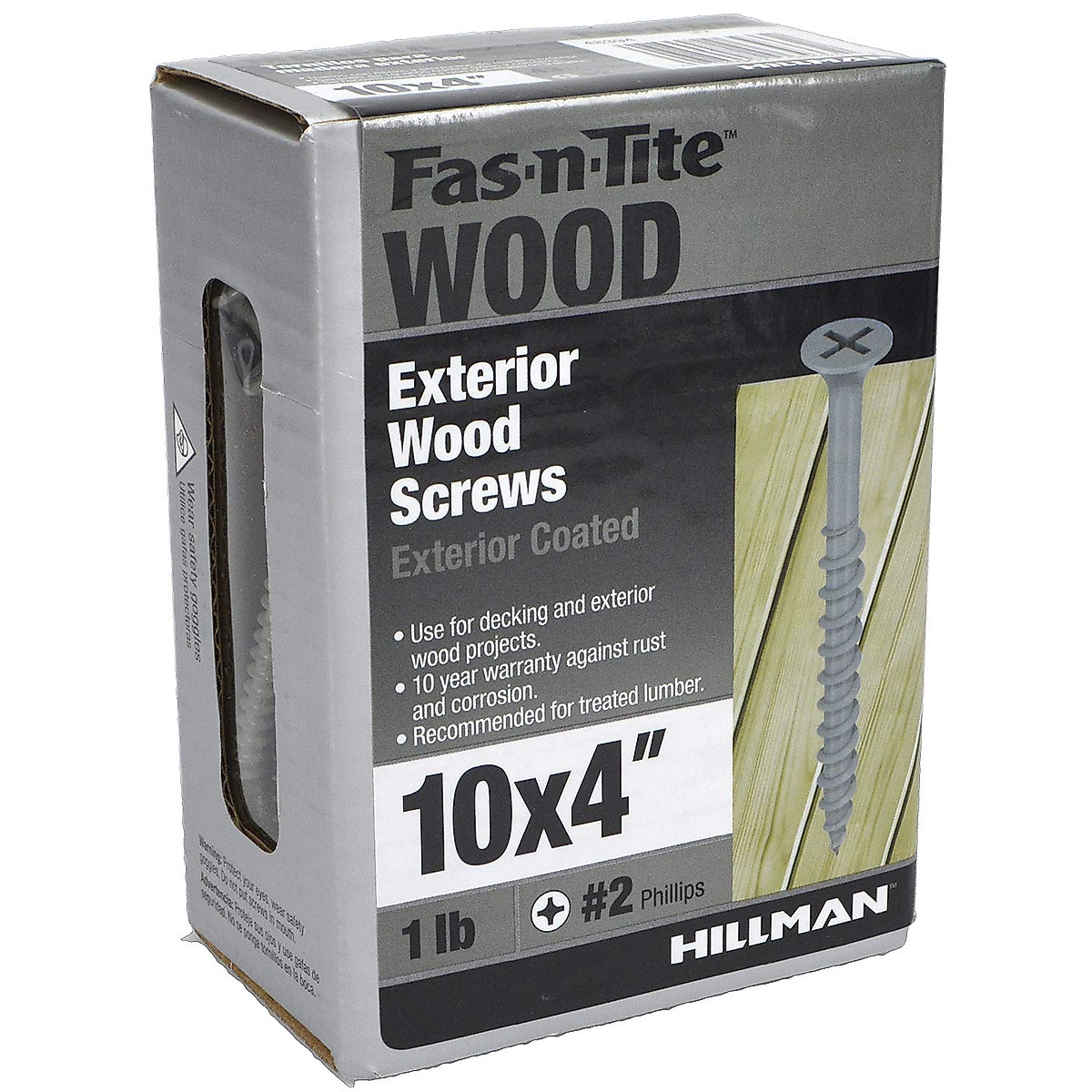 Fas-n-Tite Exterior Coated Wood Screw - 1lb Box (#10 x 4")