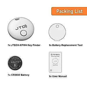 JTD Smart Wireless Bluetooth GPS Key Finder Tracker Tag w/iOS & Android App [JTD-KFW2]