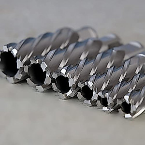 XINCHENG PRECISION Annular Cutter Set 6pcs 3/4 Inch Weldon Shank 2 Inch Cutting Depth 9/16” to 1-1/16 Cutting Diameter M2AL HSS Kit for Magnetic Drill Press with 1 Pilot Pins