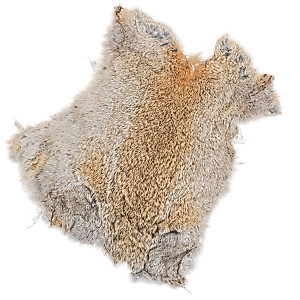 SLC Genuine Earth Tone Rabbit Pelt for Décor & Crafts, Single Genuine Fur Hides