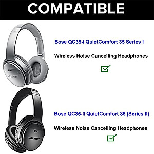QC35 Microphone Boom Cable with External Game Mic for Bose QuietComfort 35 II (QC35 II) & Quiet Comfort 35 (QC35) Headphones, Gaming Mic with Mute Switch for PC, Laptop, PS4, PS5, Xbox One Controller