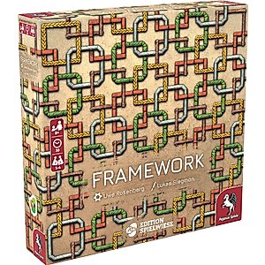 Framework - Board Game by Pegasus Spiele 1-4 Players – Board Games for Family – 30 Minutes of Gameplay – Games for Family Game Night – Kids and Adults Ages 8+ - English Version