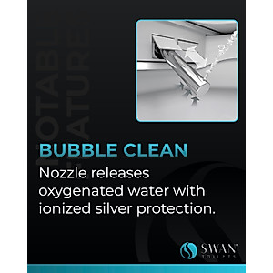 SWAN S-Pro Toilet - Smart Bidet One Piece Toilet for Bathrooms Warm Water Sprayer, Heated Seat, Automatic Flushing, LED lights, Auto Open & Close, Air Dryer| Luxury Smart Toilet | App Enabled |