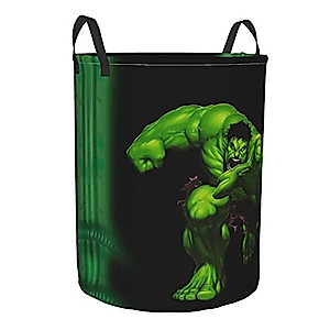 QHMY Laundry Hamper Laundry Baskets Laundry Bags Waterproof Foldable with Handles Large Round Storage Bags 38/62L Family/Kids/Bathroom/Bedroom/Dorm, Black
