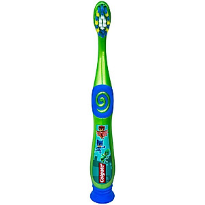 Colgate PJ Masks Toothbrush for Toddlers & Little Children with Suction Cup, Kids 2-5 Years Old, Extra Soft - 1 Count