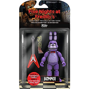 Bonnie: Action Figure Vinyl Figurine Bundle with 1 F N A F Theme Compatible Trading Card (08849)
