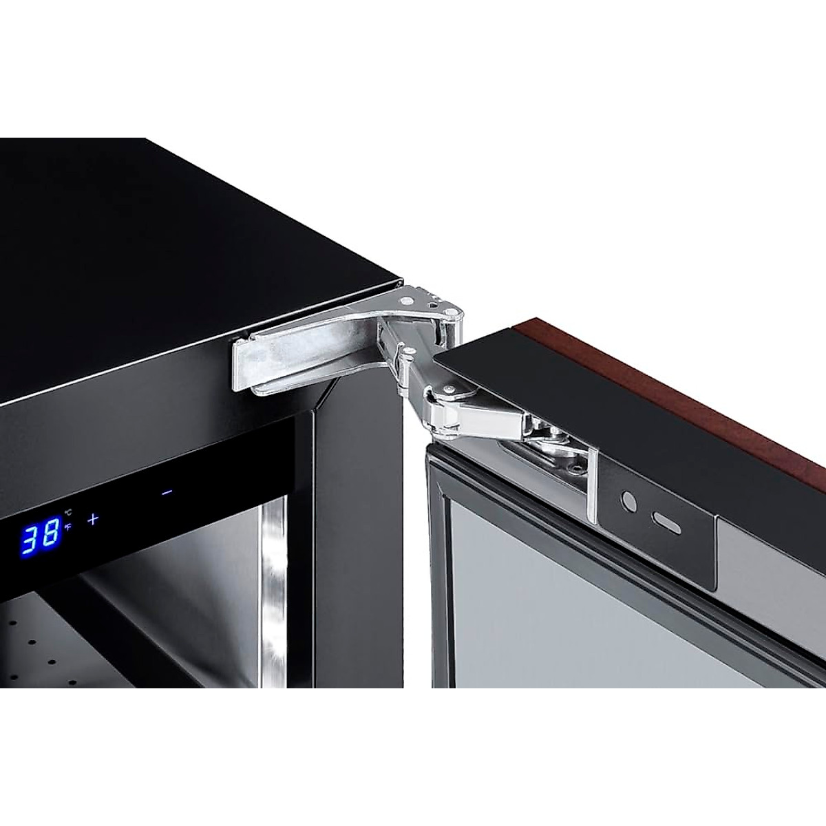 Summit Appliance ASDS1523IF 15" Wide Built-In All-Refrigerator, ADA Compliant, Black Cabinet, Stainless Steel Door, Digital Controls, Open Door Alarm, Frost-free Operation, Panel NOT Included