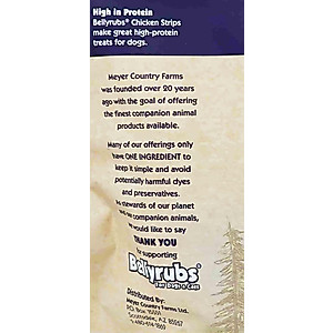 Bellyrubs Country Style Chicken Strips for Small to Large Dogs 20oz | Real Chicken Fillet Sticks | All-Natural Gluten & Grain Free Chicken Jerky Treats | High Protein Dog Training Chews | Made in USA