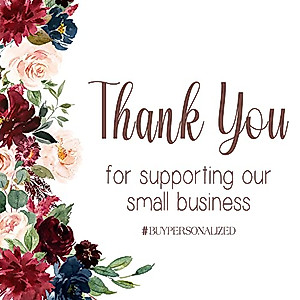 Girls Love A Monogram - Maroon and Navy Floral Baby Blankets for Girls - Custom Baby Blankets for Girls