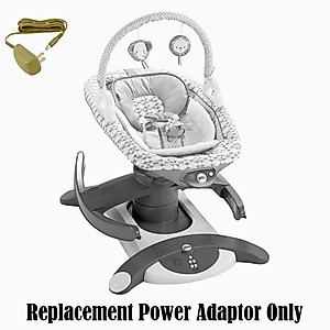 Replacement Part for Fisher Price Cradle ‘n Swing - Fits Many Models ~ Replacement 6V Swing AC Adaptor Power Plug Cord ~ Brown