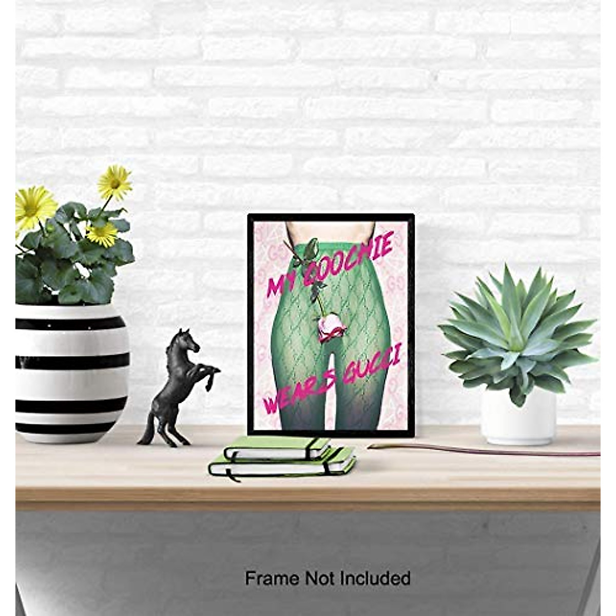 Glam High Fashion Design Wall Decor - Luxury Couture Art - Chic Modern Contemporary Home Decorations for Bedroom, Bathroom, Bath - Funny Gift for Women, BFF, Best Friend, Designer Fashionistas