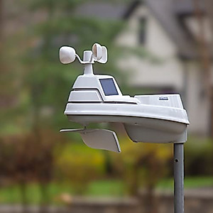 AcuRite Iris (5-in-1) Weather Station Display, Remote Monitoring of Temperature, Humidity, and Wind Speed/Direction (01544M) Wi-Fi Connection for Home (01544), Black