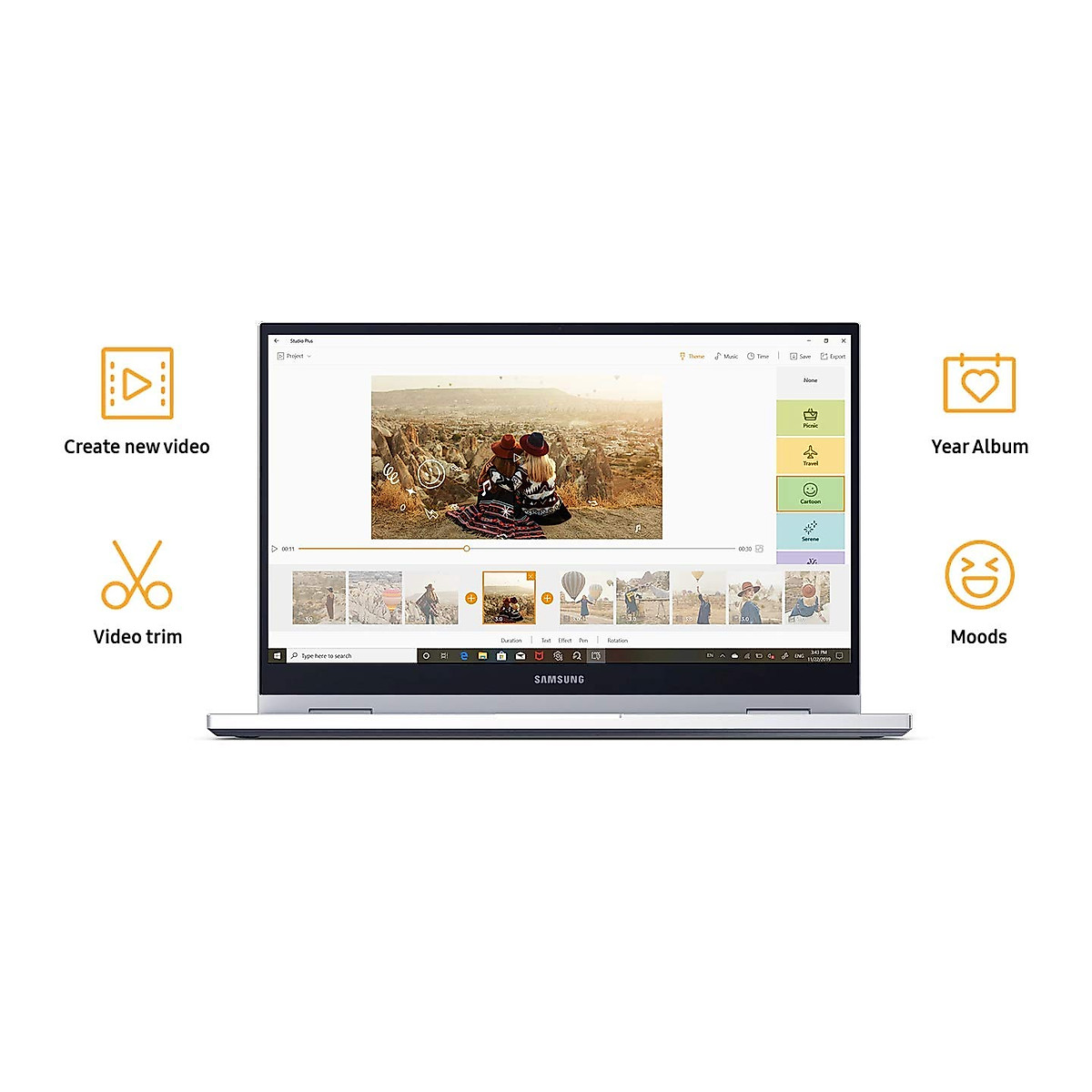 SAMSUNG 2020 Galaxy Book Flex Alpha 13.3" QLED FHD 1080p Multi-Touch 2-in-1 Business Laptop (Intel Quad-Core i5-10210U, 8GB RAM, 512GB SSD) Backlit, Wi-Fi 6, Windows 10 Home + HDMI Cable