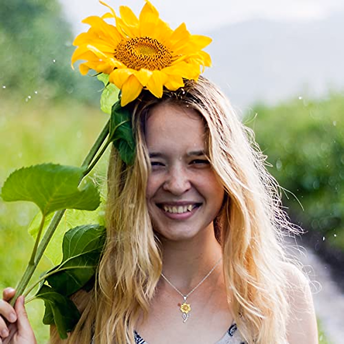 Tarsus Daughter Necklace, Daughter Gifts from Mom Mother's day Christmas Gift Sunflower Jewerly Birthday to My Daughter Valentines