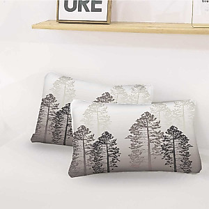 Country Microfiber Comforter Cover Set Full/Queen Size, 3Pcs Warm Taupe Duvet Cover Set Boho Comforter with 2 Pillowcases Queen(90"X90")