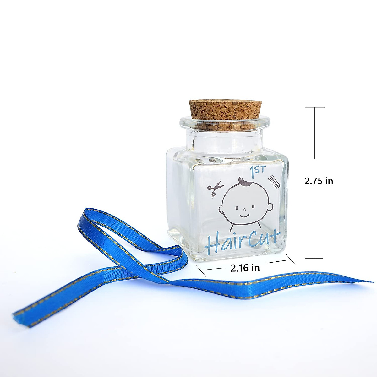 HAMUIERS First Haircut Keepsake Holder, First Curl Keepsake Box for Kids Baby Keepsake Box Baby Shower for Babies to Keep The Childhood Memory - Boy