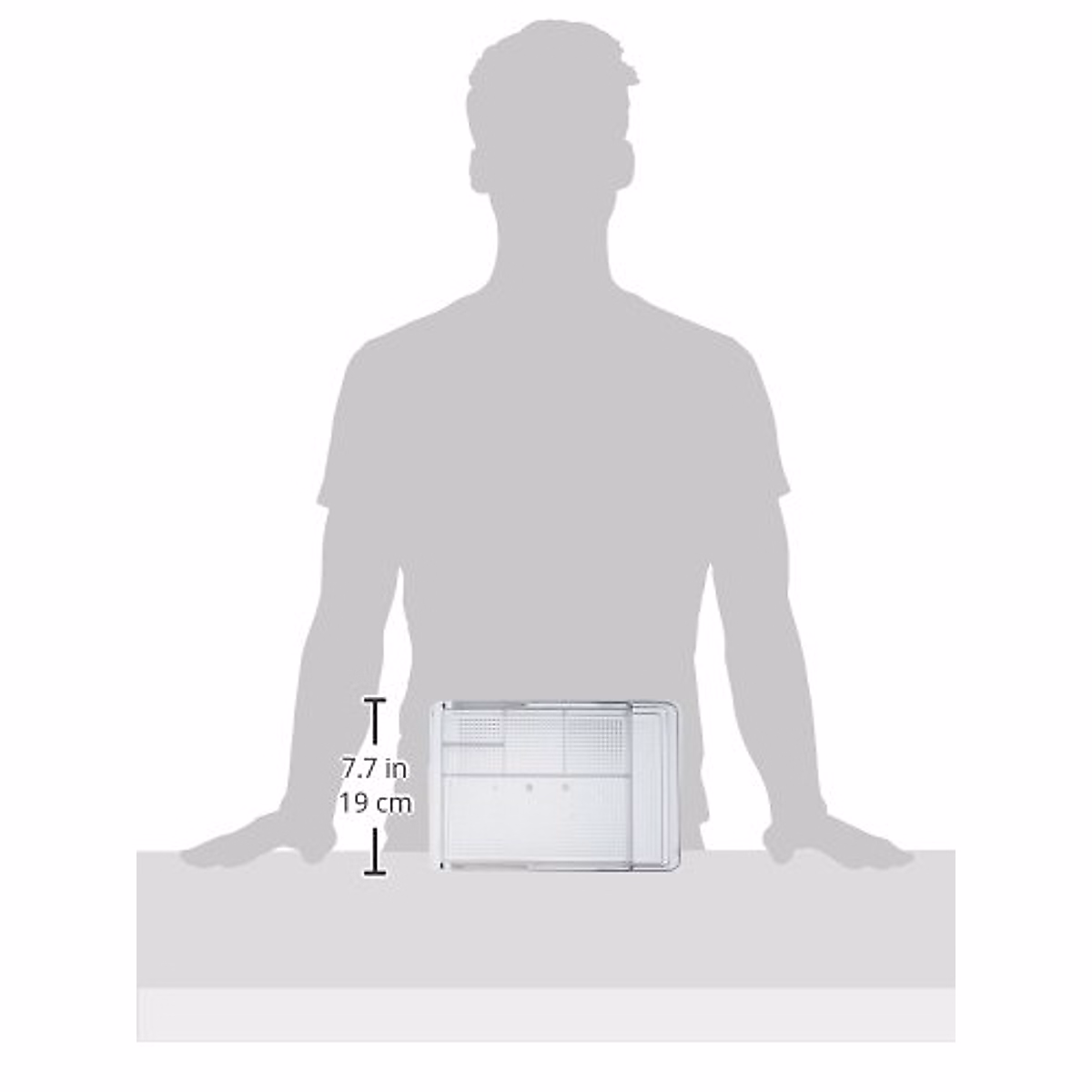 iDesign Expandable Vanity Drawer Organizer, The Clarity Collection – 11.25” to 18.5”, Clear