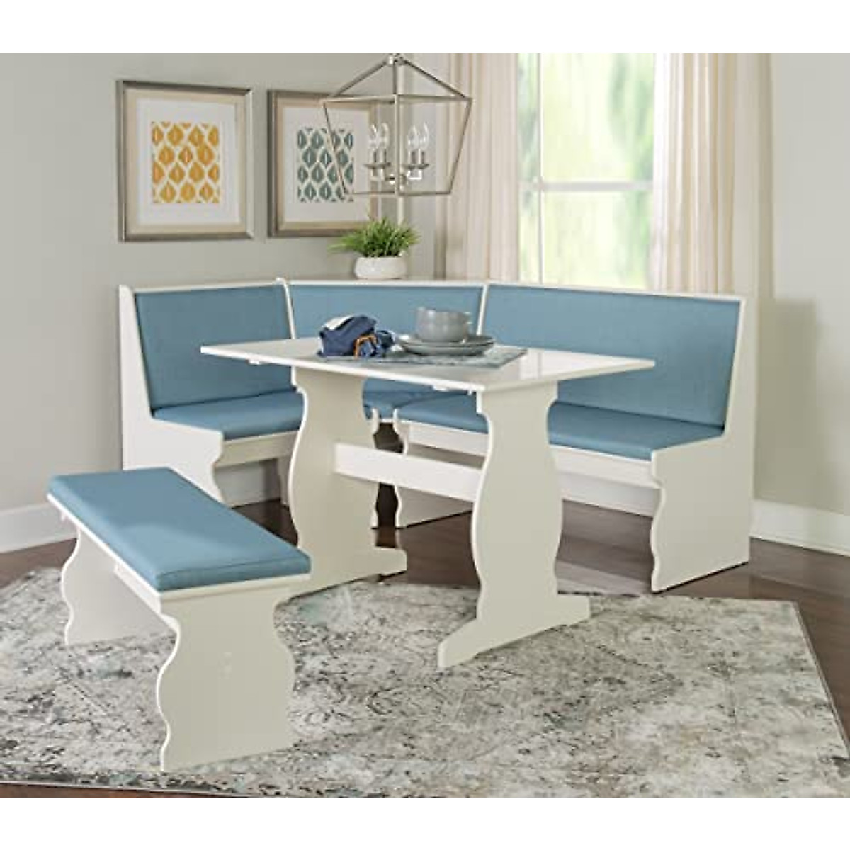 Linon Lucy Capri Blue Nook 66.25 x 34.5 x 50.25