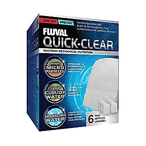 AquaClear Fluval Water Polishing Pad for 304/305/404/405 Models (6 Pack) with Fluval Biomax Bio Rings - 500 grams/17.63 Ounces