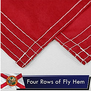 G128 Florida FL State Flag | 3x5 Ft | LiteWeave Series Printed 100D Polyester | Vibrant Colors, Brass Grommets