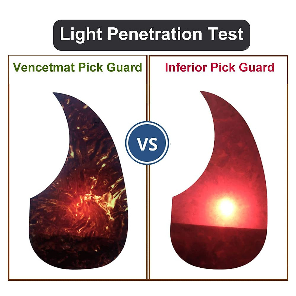 Vencetmat Acoustic Guitar Pickguard fit for Martin 000,OM18,28 Models, Travel Guitars, Right Handed, Tortoise - Flame Brown