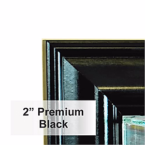 Perfect Cases Wall Mounted Football Display with UV Protected Glass and Real Wood Moulding (Black)