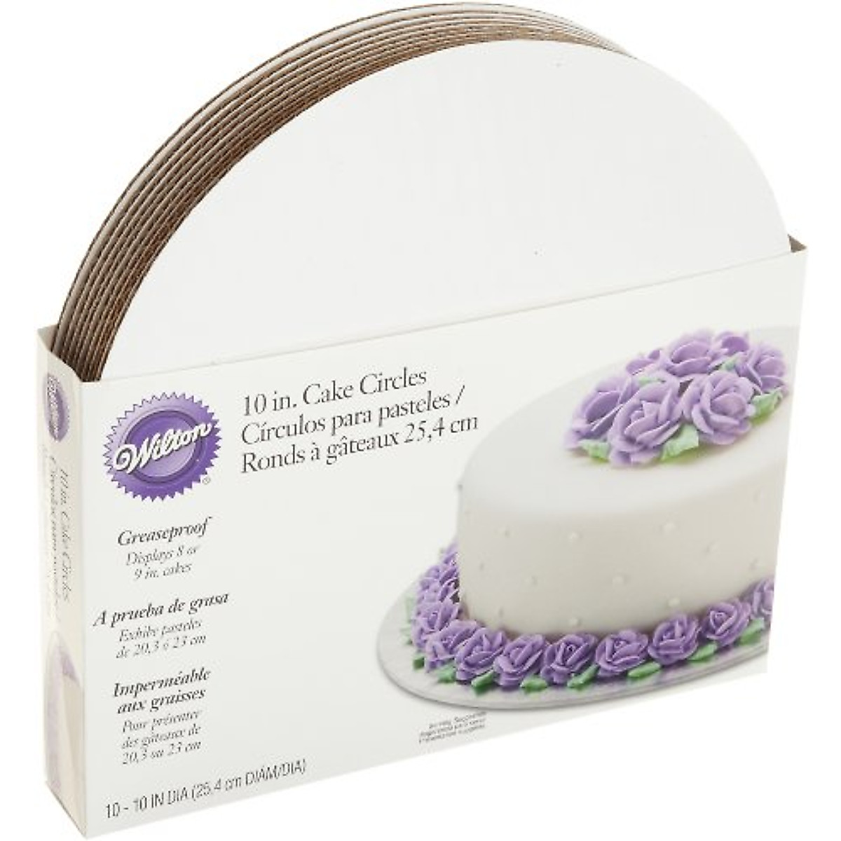 Wilton 10-Inch White Cake Boards, 10 Count