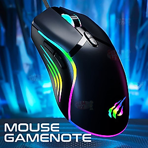 Slim Company Mouse Gamer USB Wired 7 Buttons 6400dpi Havit Ms1026 RGB