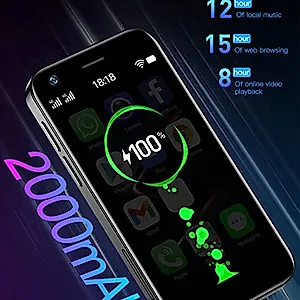 PUSOKEI Cell Phone for Android 10.0, 4GB RAM 32GB ROM 4G LTE Smartphone, 5G WiFi Mobile Phone, 3.0 inch Display, Dual SIM Dual Standby Support, 2000mAh Battery (Fantasy Night Black)