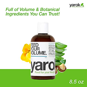 Yarok - Feed Your Volume Shampoo - Volumize, Lift & Moisturize - Nourishing & Moisturizing Cleanse - With Aloe Vera & Macadamia Nut Oil - 100% Vegan - Gluten, Sulfate, Paraben & Cruelty Free - 8.5oz