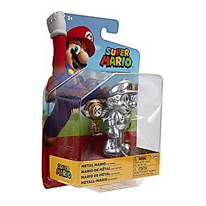 World of Nintendo 4" Metal Mario with Trophy Toy Figure