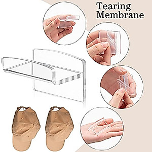 24 Pack Adhesive Hat Hooks for Wall Mounted Minimalist Hat Rack Design Hat Rack No Drilling Wall Hat Organizer Hold Hat Hangers Baseball Hat Hanging Hooks for Hats for Door, Closet, Bedroom (Clear)