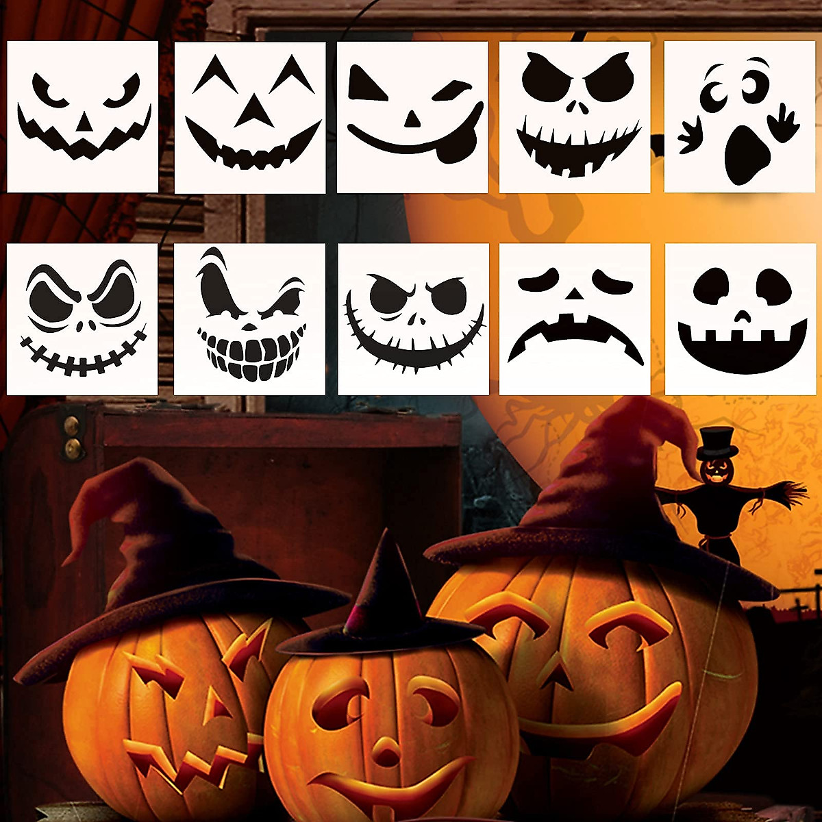 YAOMAISI Halloween Adult and Children Pumpkin Carving Kit Carving Knife Upgraded Edition 12 Pieces of Professional Stainless Steel Pumpkin Carving Tool Belt Handbag