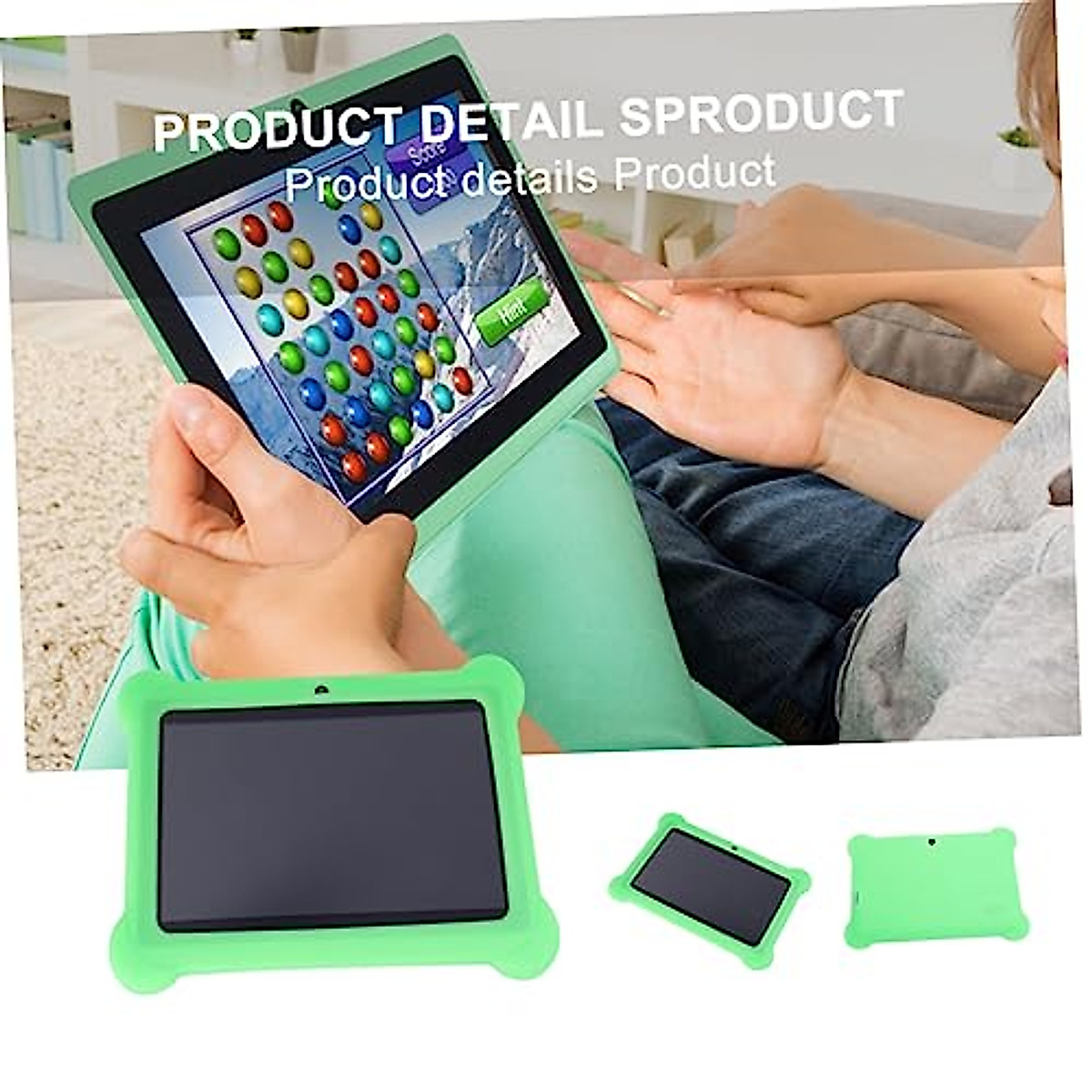 Hemobllo Inch Tablet Kids Tablet Kids pad Kids Tablet Childrens Tablet Children's Tablet Children Tablet WiFi Children's mat Computer Green Tablet
