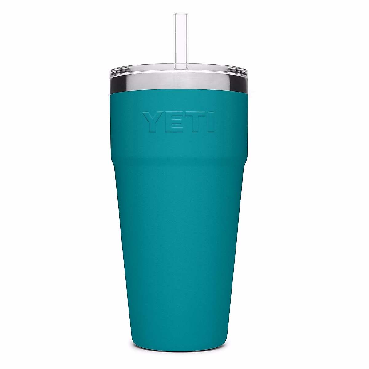 YETI Rambler 26 oz Straw Cup, Vacuum Insulated, Stainless Steel with Straw Lid, Aquifer Blue