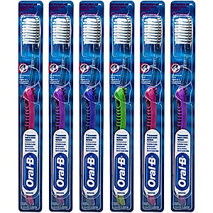 Oral-B Indicator Ortho Toothbrush, Trimmed for Braces, 35 Soft (Colors Vary) - Pack of 6